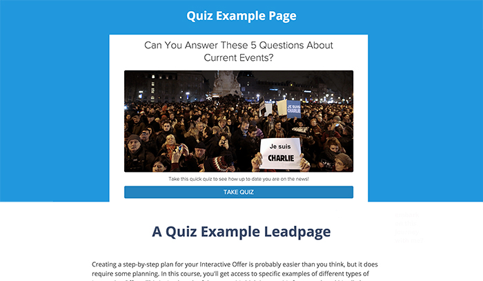 How To Add A Quiz To Your LeadPages Landing Page And Use It Get New ...